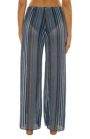 BECCA By Rebecca Virtue Side Slit Cover-up Pants - Lapis Multi