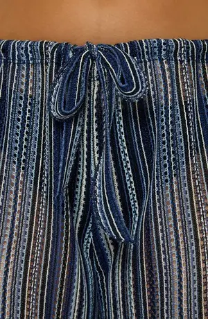 BECCA By Rebecca Virtue Side Slit Cover-up Pants - Lapis Multi
