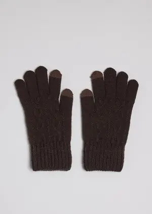 Hat Attack Conductive Gloves Chocolate