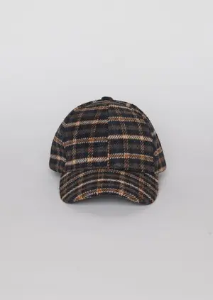 Hat Attack Patterned Baseball Cap - Black/navy Check