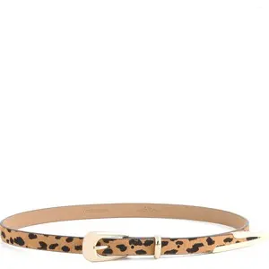 Ettika Printed Calf Hair Belt - Cheetah