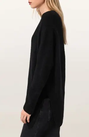 ALLSAINTS Lock Merino Wool Blend Sweater - Black