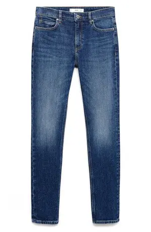 Mango Mid-rise Skinny Jeans - Dark Blue