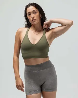 REFORMER The Plunge Bra - Olive