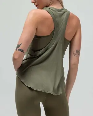 REFORMER Loose Racerback Tank Top - Olive