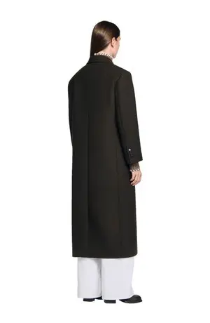 Sandro Straight Coat - Brown