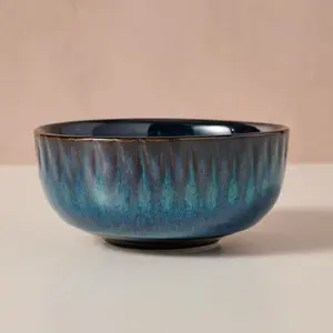 TEN THOUSAND VILLAGES Canh Drip Glaze Bowllarge