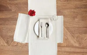 C&F HOME Waffle Weave Placemats - Off-white