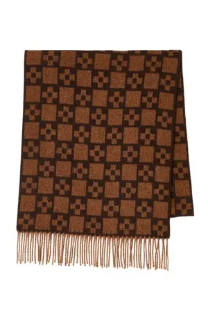 Sandro Wool Scarf - Cognac