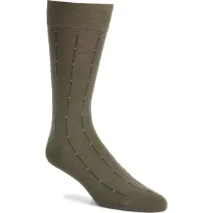 Pantherella Botolph Vertical Mini Box Stripe Dress Socks - Graphite