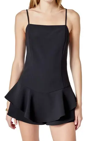 Endless Rose Ruffle Hem Sleeveless Romper