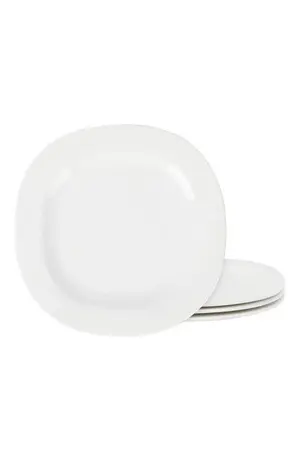 STONE + LAIN Quadro Porcelain 4-piece Dinner Plate Set