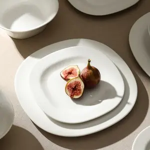 STONE + LAIN Quadro Porcelain 4-piece Dinner Plate Set