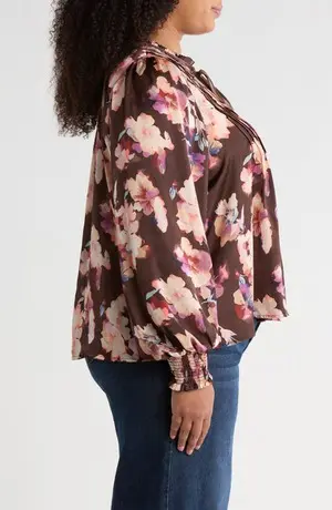 Treasure & Bond Pintuck Satin Top