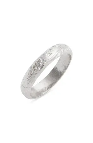 NASHELLE Slim Flora Ring - Sterling Silver