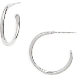 NASHELLE Small Loom Hoop Earrings - Sterling Silver