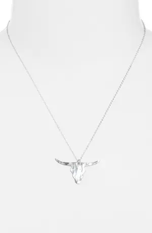 NASHELLE Longhorn Pendant Necklace - Sterling Silver
