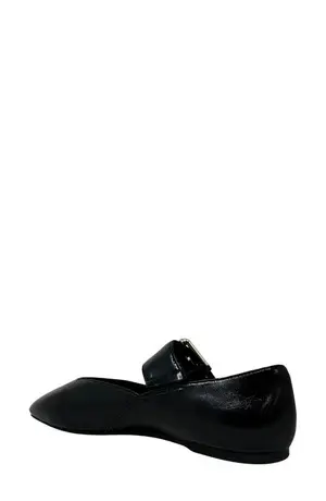 SHU SHOP Buckle Strap Flats - Black