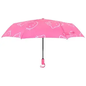 SANRIO HELLO KITTY Allover Head Print Umbrella - Pink