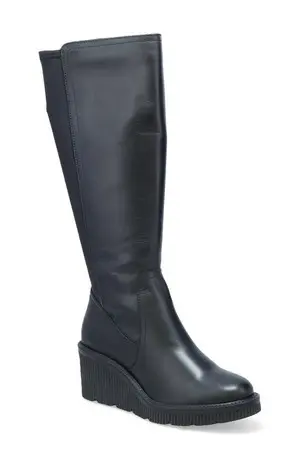 Mid Heel Wedge Boots