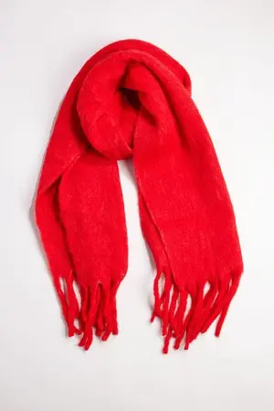 Hat Attack Cozy Solid Scarf - Cherry