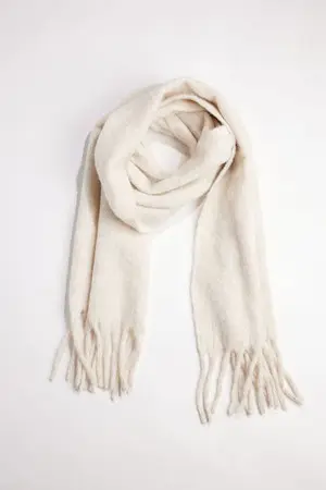 Hat Attack Cozy Solid Scarf Heather Ivory