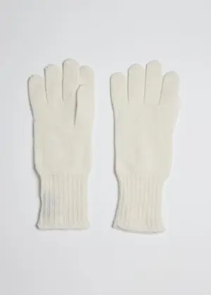 Hat Attack Cashmere Gloves Ivory