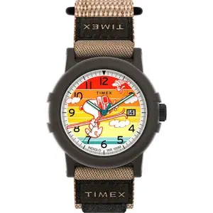 TIMEX® X Peanuts Camper Strap Watch - Red