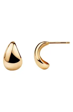 MADE BY MARY Gloss Drop Stud Earrings - Gold Vermeil