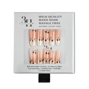 3H NAILS Cherry Bloom Luxury Handmade Press On Nails