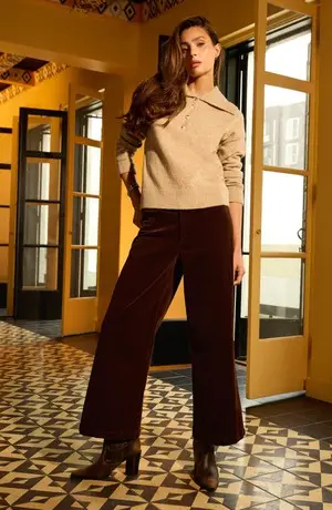 Kut From The Kloth Meg Welt Pocket Wide Leg Corduroy Pants