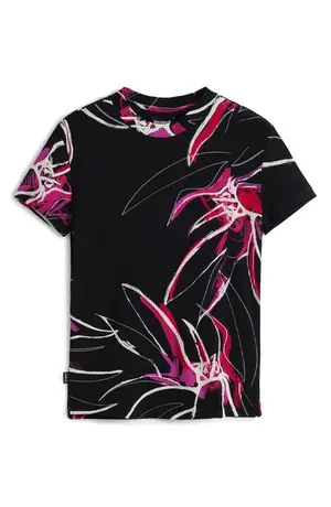 Desigual Floral Ribbed T-shirt