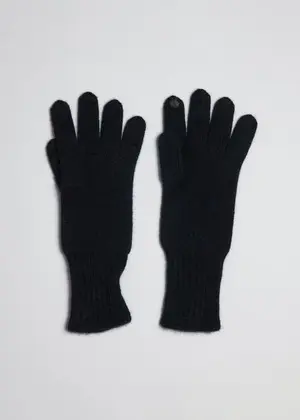 Hat Attack Cashmere Texting Gloves - Black
