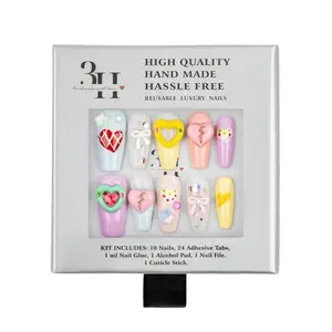3H NAILS Kawaii Crush Luxury Handmade Press On Nails - Multicolor