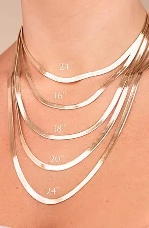 Sterling Forever Sterling Herringbone Chain Necklace