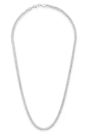 Sterling Forever Sterling Herringbone Chain Necklace