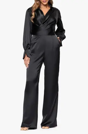 Long Sleeve Wide Leg Jumpsuits