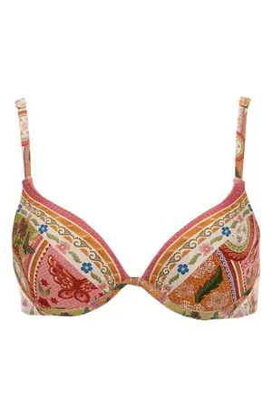 Agua Bendita Candelaria Fiore Underwire Bikini Top - Red