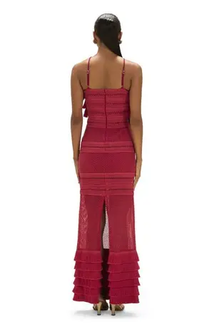 PatBO Radiant Fringe Halterneck Maxi Dress