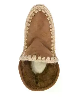 Mou Braided-trim Suede Ankle Boots