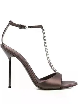 Paris Texas 105mm Chain-strap Sandals - Brown
