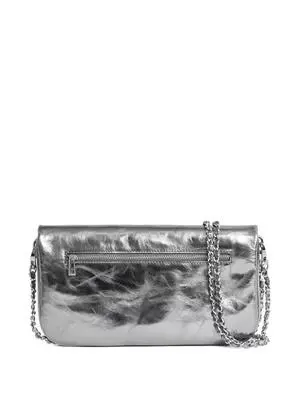 Zadig&Voltaire Rock Clutch Bag With Rhinestone Wings - Grey