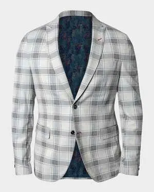MACEOO Descartes Brooksy Plaid Unconstructed Blazer