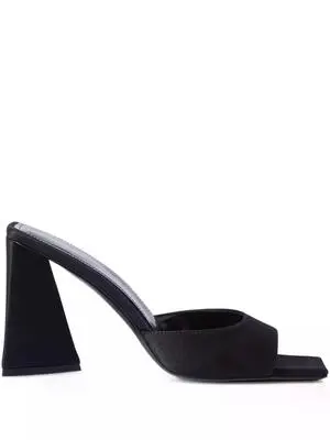 Attico 85mm Mini Devon Square-toe Mules - Black