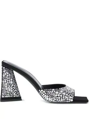 Attico 85mm Mini Devon Embellished Mules - Black