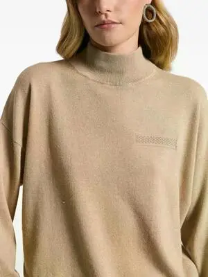 Peserico High-neck Sweater With Pocket
