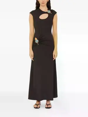 Christopher Esber Mineral-stone Maxi Dress - Black