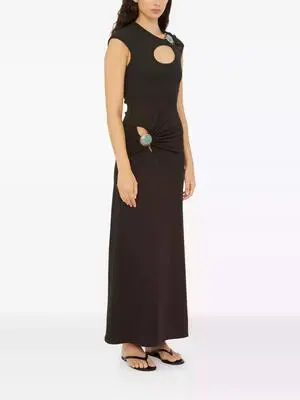 Christopher Esber Mineral-stone Maxi Dress - Black
