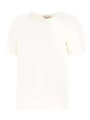 Max Mara Embroidered Crew-neck T-shirt - Neutrals