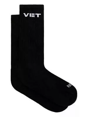 Vetements Logo-detail Socks - Black